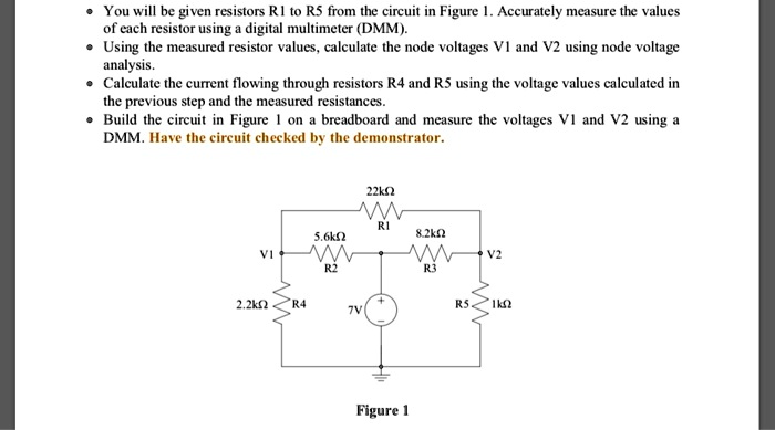 SOLVED: Calculate the current flowing through resistors R4 and R5 and also calculate the node ...