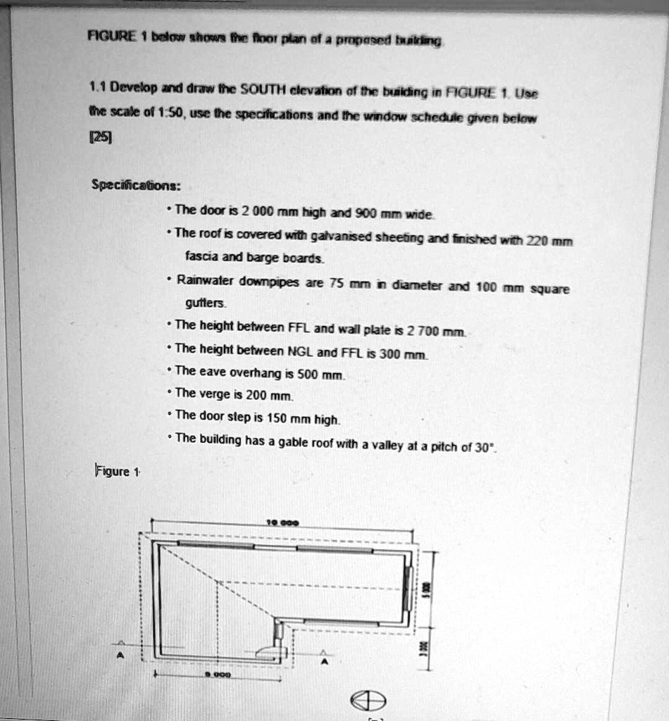 FIGURE 1 below shows the floor plan of a proposed building 1.1 Develop ...