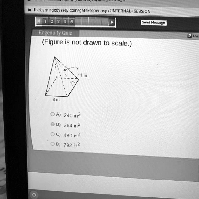 SOLVED: '? Help Exit What is the surface area of the regular square pyramid? (Figure is not ...