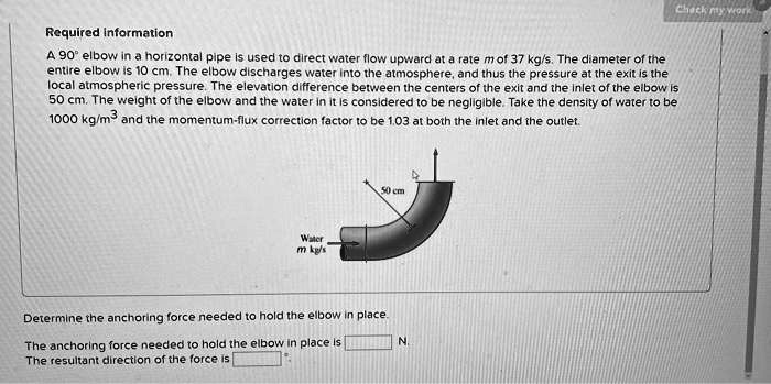 required information a 90elbow in a horizontal pipe is used to direct ...
