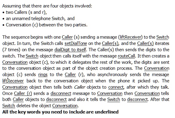 Draw a UML sequence diagram that specifies the following protocol of ...