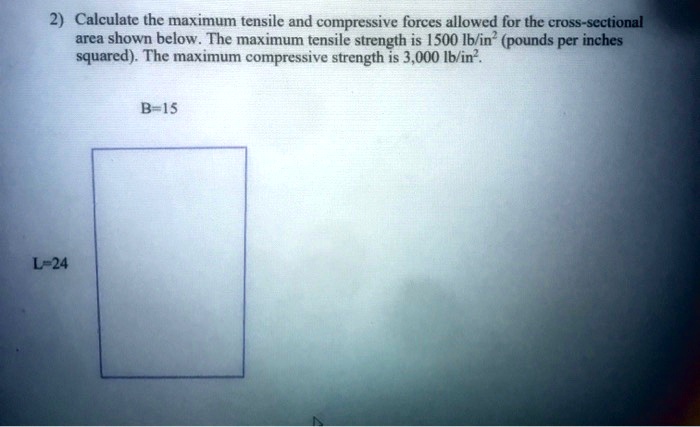 Calculate the maximum tensile and compressive forces allowed for the cross-sectional area shown ...