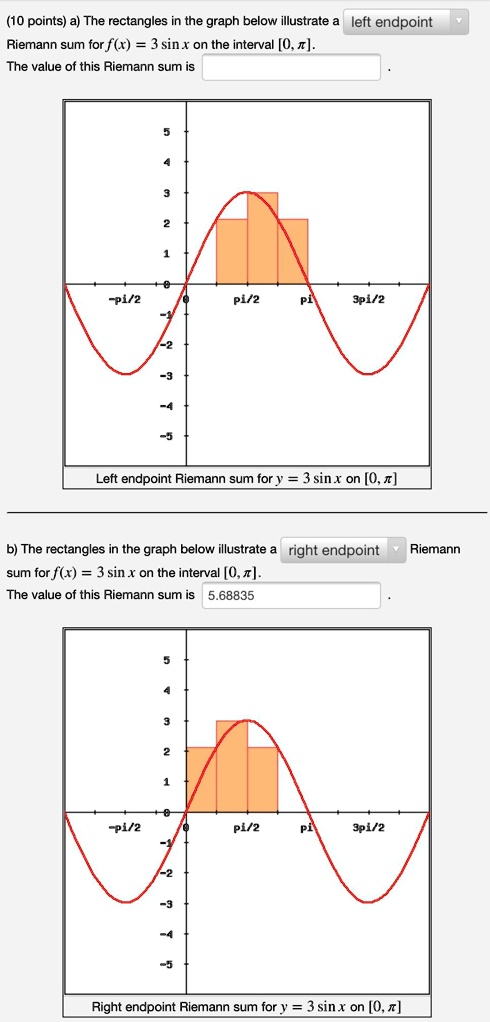 10 points a the rectangles in the graph below illustrate left endpoint ...