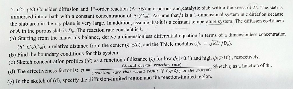 SOLVED: help me please :( it is chemical reaction engineering problem 5 ...