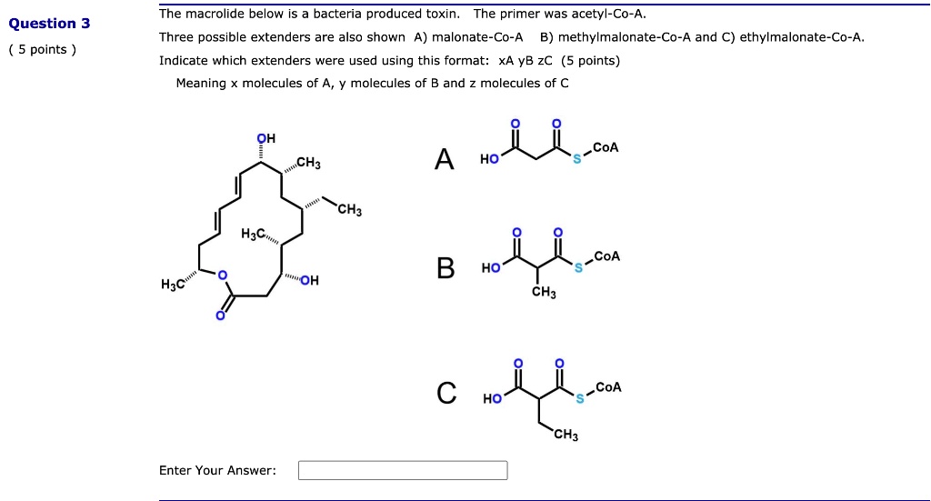 SOLVED: The macrolide below is bacteria produced toxin; The primer was ...