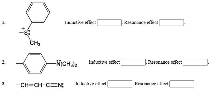 SOLVED: Inductive effect Resonance effect CH3 N(CH3)2 Inductive effect ... SOLVED: Inductive effect Resonance effect CH3 N(CH3)2 Inductive effect ...