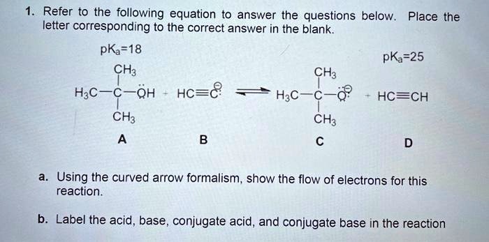 SOLVED: Refer to the following equation to answer the questions below ...