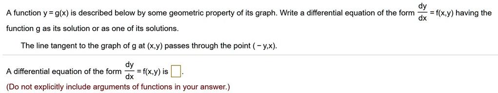 [GET ANSWER] a function y gx is described below by some geometric ...