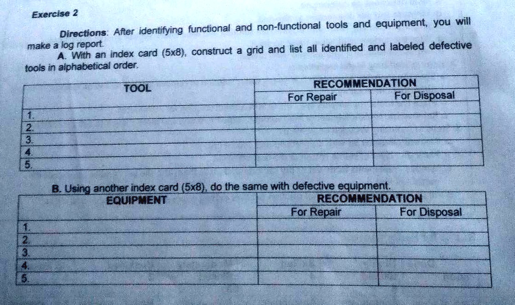Exercise 2 Directions: After identifying functional and non-functional ...