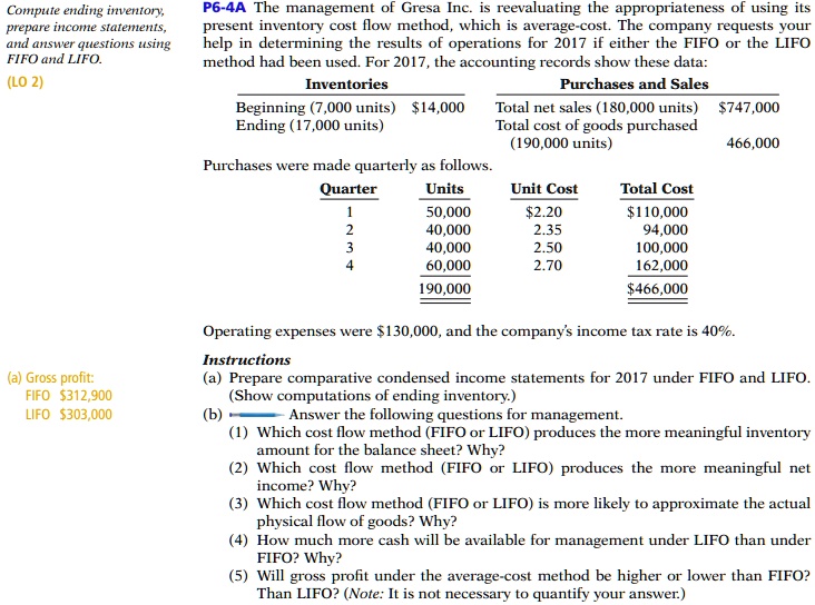 compute ending inventory prepare income statements and answer questions ...