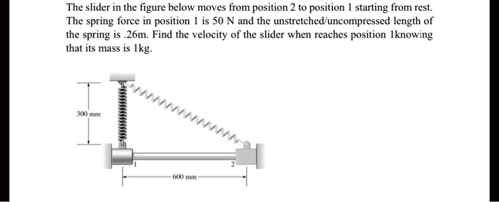 SOLVED: The slider in the figure below moves from position position ...