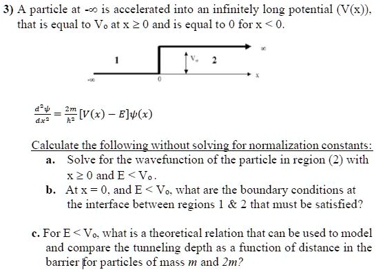SOLVED: A particle at -âˆž is accelerated into an infinitely long ...