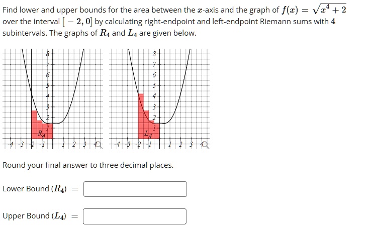 SOLVED: Find lower and upper bounds for the area between the x-axis and the graph of f(x) = âˆš ...