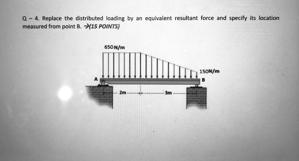 q 4 replace the distributed loading by an equivalent resultant force ad ...