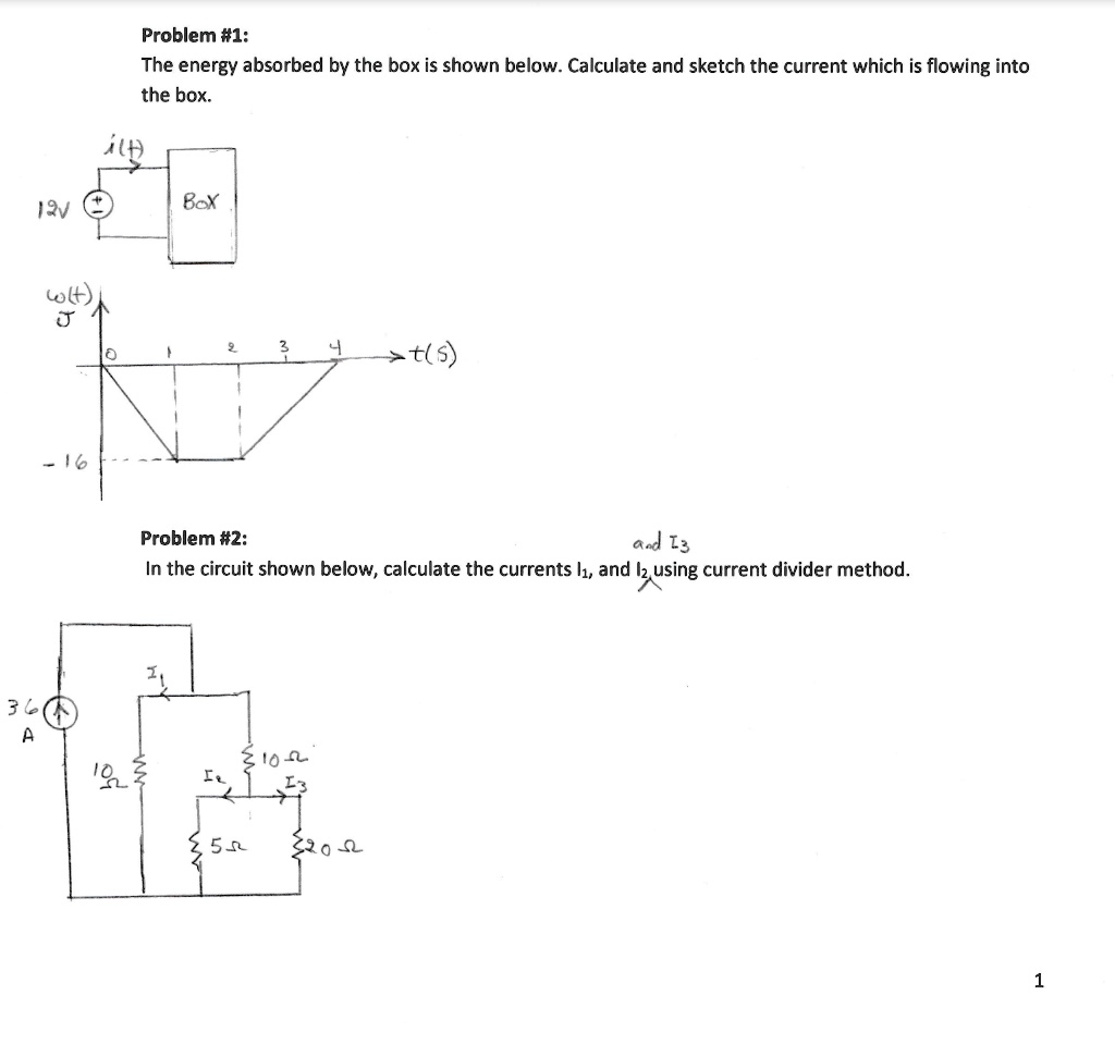 SOLVED: Problem #1: The energy absorbed by the box is shown below. Calculate and sketch the ...