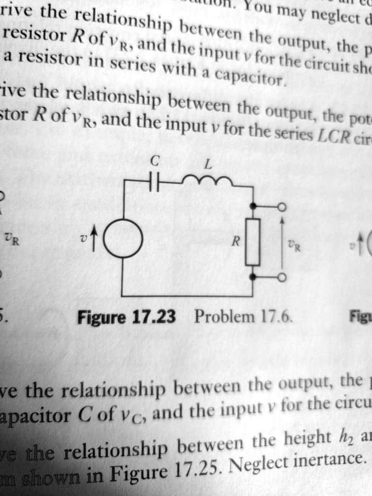 SOLVED: Derive the relationship between the output, the potential difference across the resistor ...