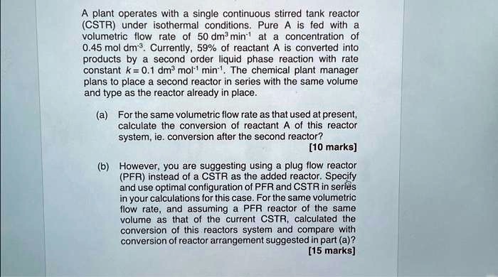 SOLVED: Texts: Urgent please send answers fast A plant operates with a ...