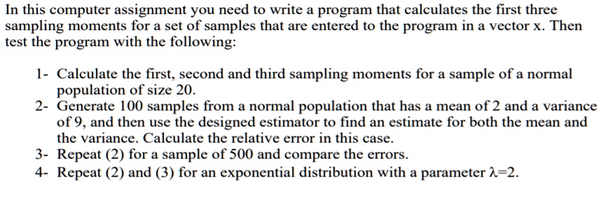 SOLVED: In this computer assignment YOu need to write a program that ...