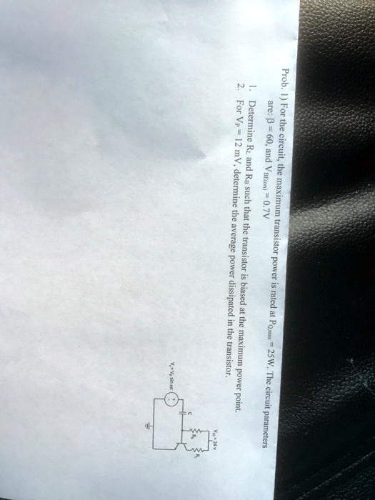 SOLVED: For Vp = 12 mV, determine the average power dissipated in the ... SOLVED: For Vp = 12 mV, determine the average power dissipated in the ...