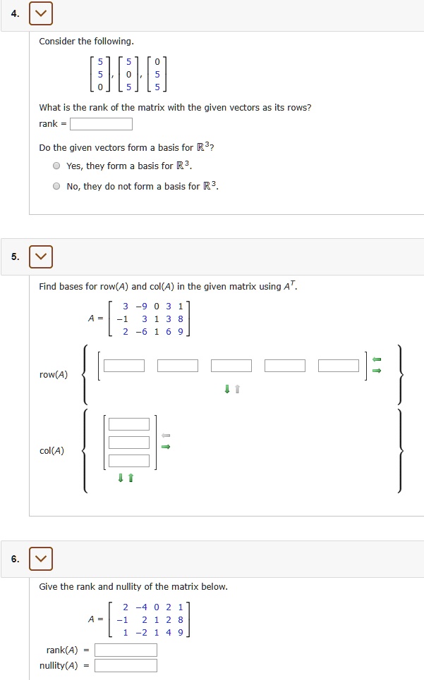 SOLVED: Consider the following [HH[HH[] What is the rank of the matrix ...
