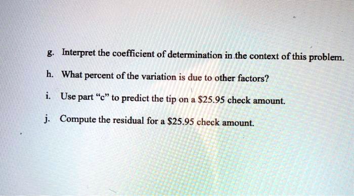 Interpret the coefficient of determination in the con… - SolvedLib