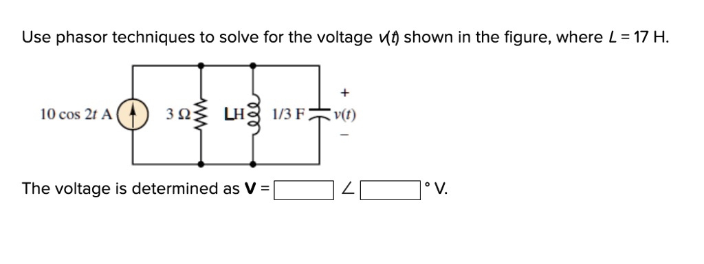 SOLVED: Texts: Use phasor techniques to solve for the voltage u shown ...