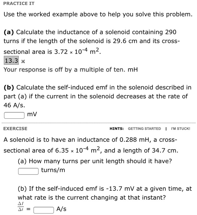 SOLVED: PRACTICE IT Use the worked example above to help you solve this problem: (a) Calculate ...