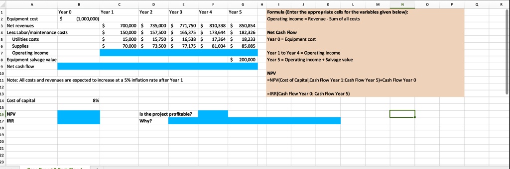 SOLVED: Please show your work and which Excel row you used for the ...