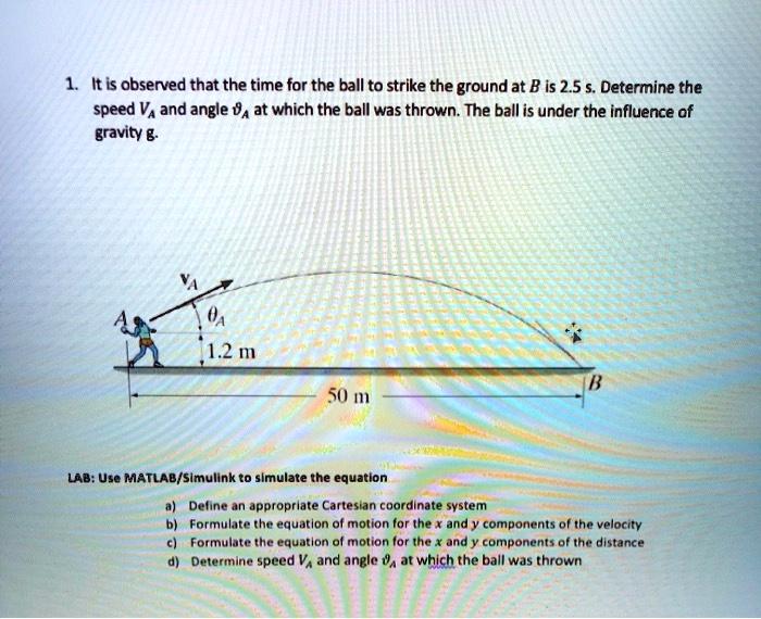 SOLVED: It is observed that the time for the ball to strike the ground ...