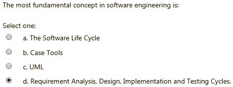 SOLVED: The most fundamental concept in software engineering is: Select ...