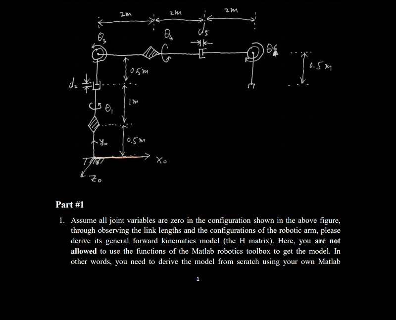 SOLVED: I need help understanding how to create the D-H table here. Thank you in advance. 2 em 0 ...