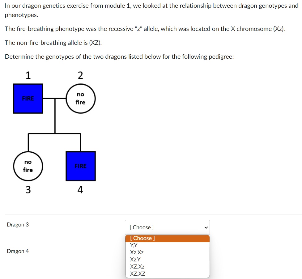 In our dragon genetics exercise from module 1, we looked at the ...