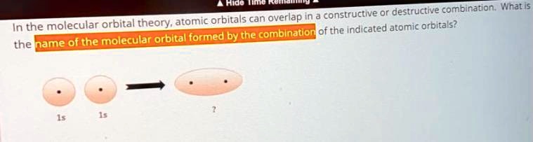 Solved Hido Constructive Or Destructive Combinaton Wratis In The Molecular Orbital Theory