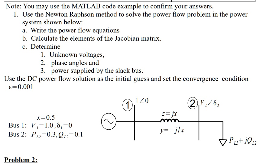 Solved Note You May Use The Matlab Code Example To Confirm Your Answers 1 Use The Newton