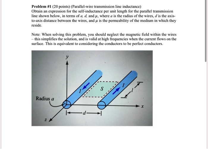 problem 120 pointsparallel wire transmission line inductance obtain an ...