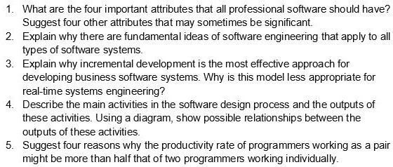 [GET ANSWER] 1. What are the four important attributes that all ...