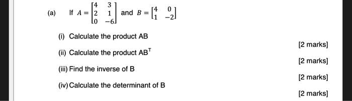 SOLVED: "A-[6 and B = [;921 Calculate the product AB Calculate the ...