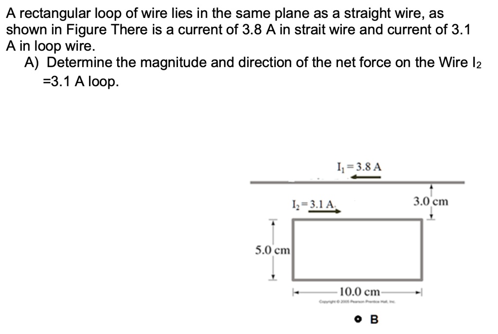 SOLVED: A rectangular loop of wire lies in the same plane as a straight wire , as shown in ...