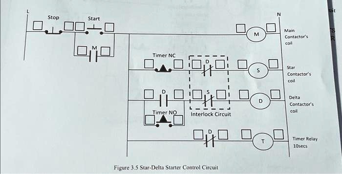 Stop Start N Uit M Main Contactor's coil S M Timer NC D S D S D Timer ...