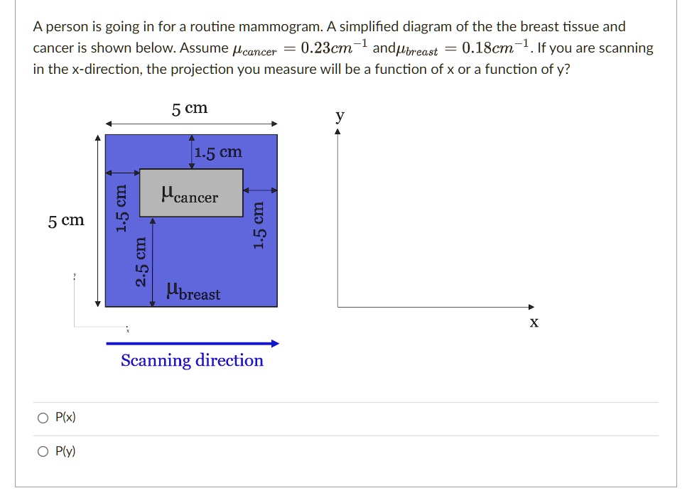 SOLVED: A person is going in for a routine mammogram. A simplified ...
