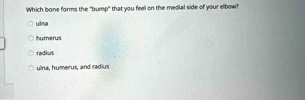 Which bone forms the "bump" that you feel on the medial side of your ...