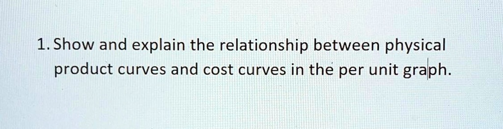SOLVED: Show and explain the relationship between physical product ...