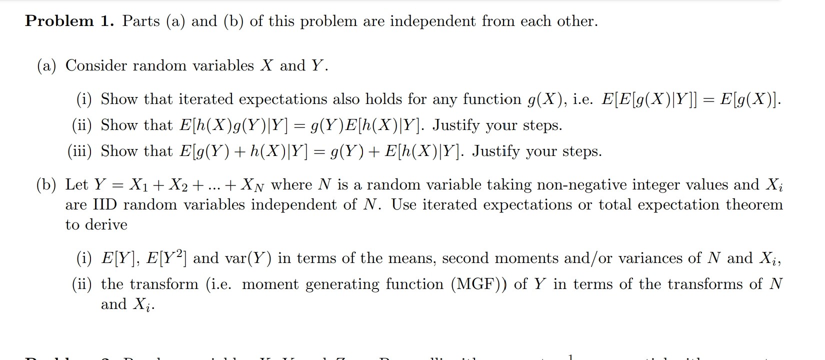 Problem 1 Parts A And B Of This Problem Are Independent From Each Other A Consider