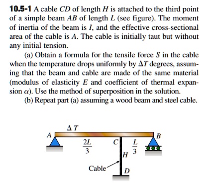 VIDEO solution: 10.5-1 A cable CD of length H is attached to the third ...