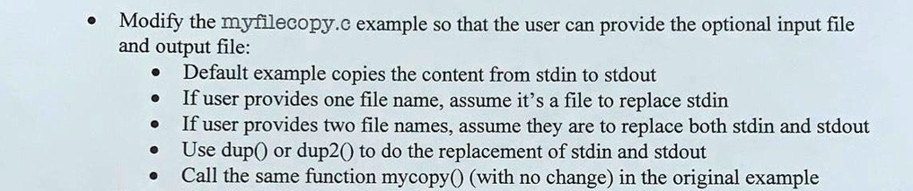 Solved Include Include Include Include Define Bufsiz 1024 Void Mycopy Char Buf Bufsiz 5476