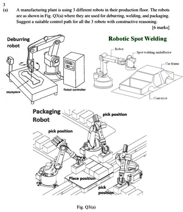 SOLVED: The manufacturing plant is using different robots in their production floor. The robots ...