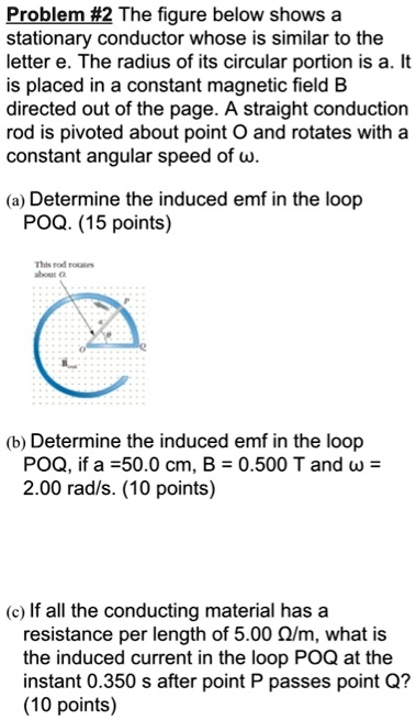 SOLVED: Problem #2 The figure below shows a stationary conductor whose is similar to the letter ...