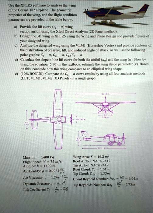 texts use the xflr5 software to analyze the wing of the cessna 182 ...