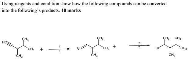 SOLVED: Using reagents and conditions, show how the following compounds can be converted into ...