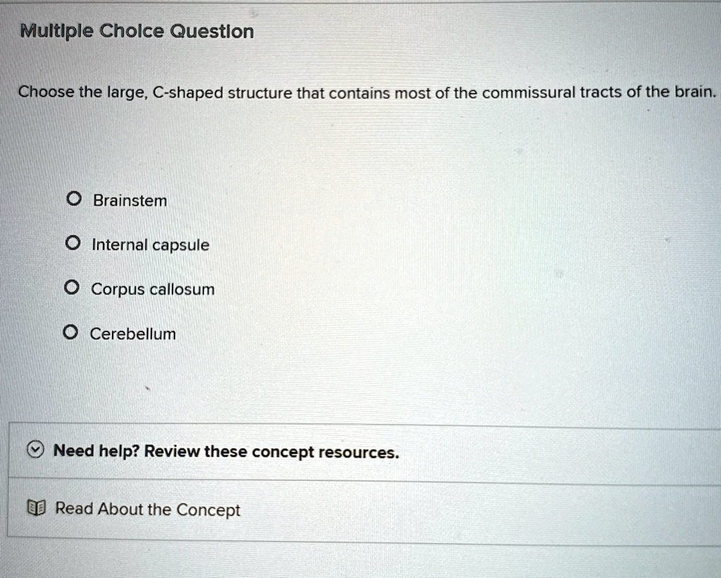multiple choice question choose the large c shaped structure that ...